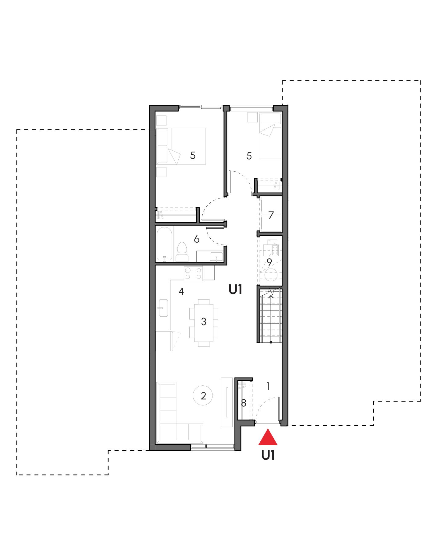 row house dimensions
